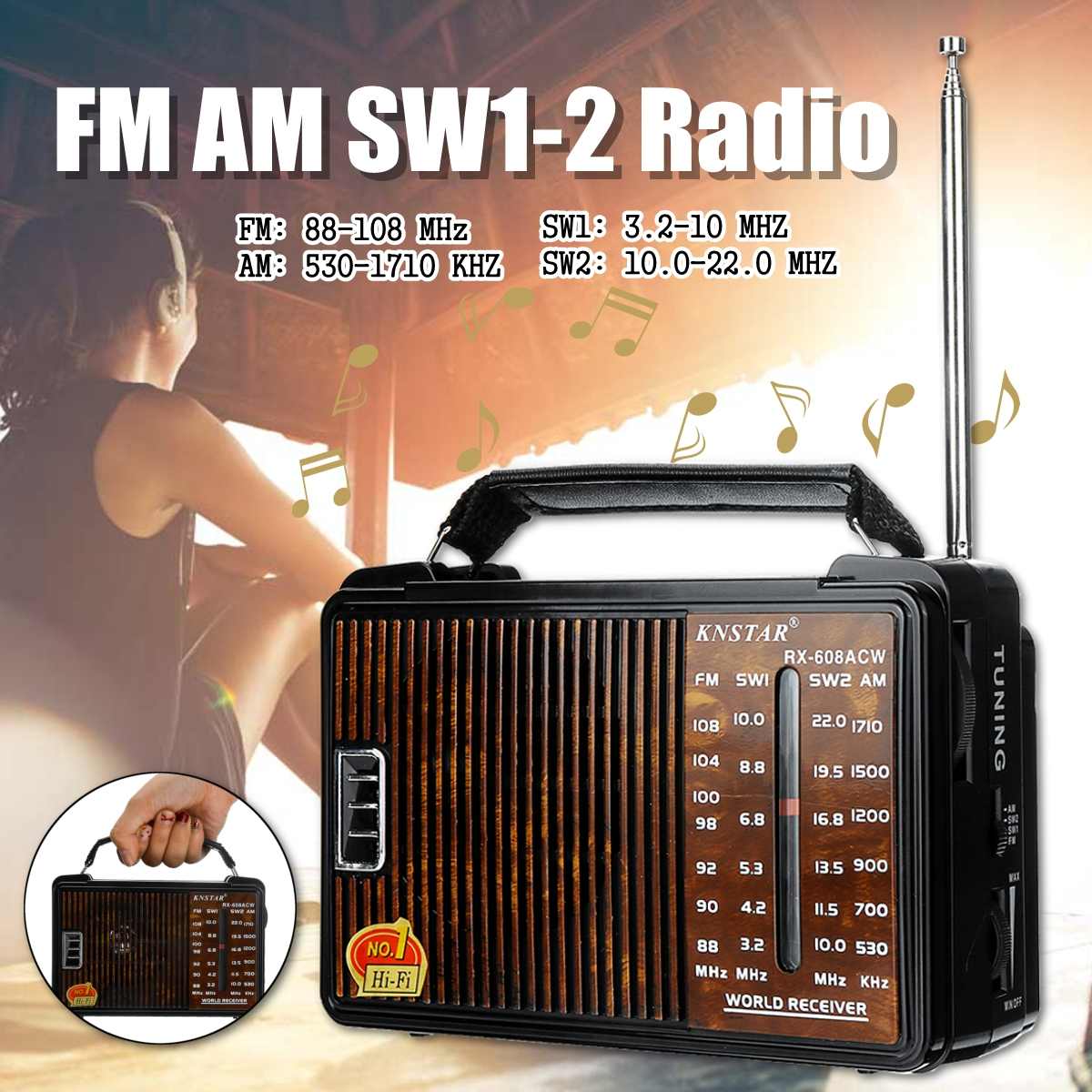 RX-608AC Full Radio Digital Demodulator FM/AM/SW/L... – Vicedeal