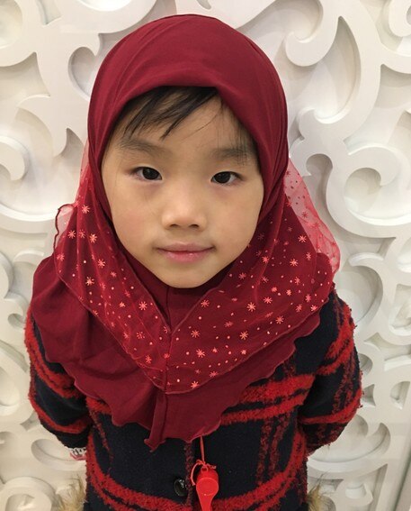 Muslim Girls Hijab Kids Lace Wrap Shawl Islamic He... – Grandado