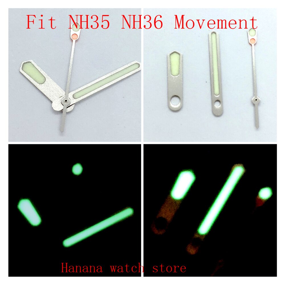 Watch Hand for NH35 NH36 Movement C3 Green Super L... – Vicedeal