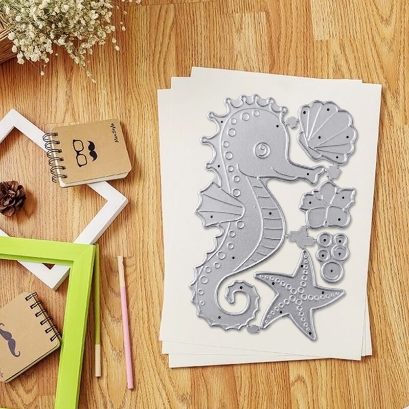 Seahorse Shell Starfish Metal Cutting Dies Stencil... – Vicedeal