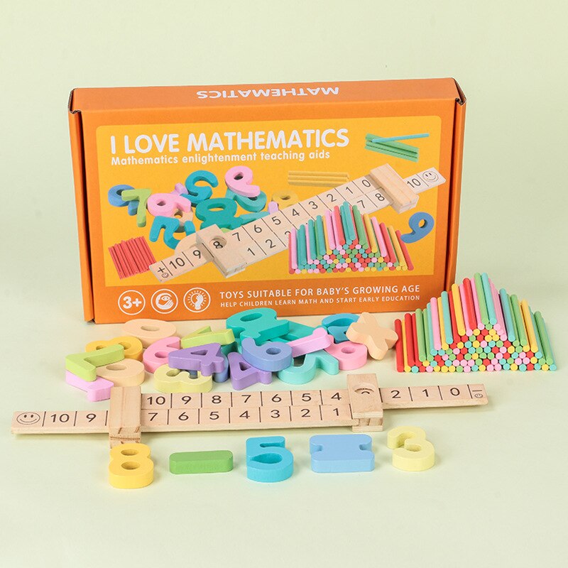 Wooden Children's Mathematics Early Education Enli... – Grandado