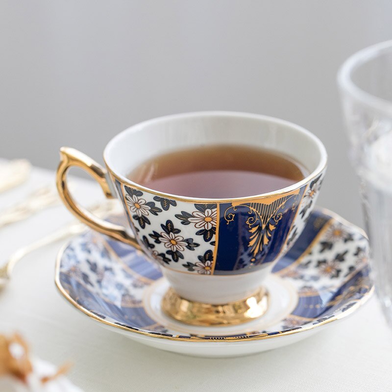 bone China coffee cups and saucers set ceramic tul... – Vicedeal