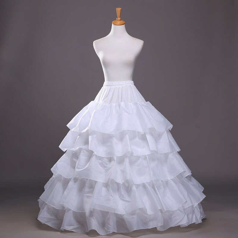 Lange 4 Hoops Petticoat Onderrok Voor Baljurk Trou... – Grandado