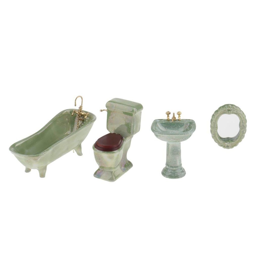 Mini Ceramic Bathroom Footed Bath Tub ToiletPedest... – Grandado
