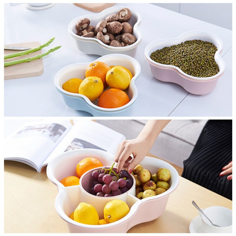 Plastic Household Pot Vegetable Platter Double-Dis... – Grandado