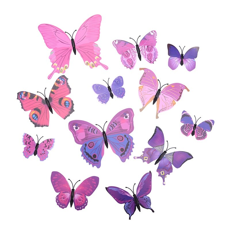 12pcs PVC 3d Butterfly Wall Decor Cute Butterflies... – Grandado