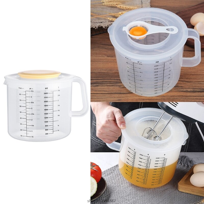 2.5L Baking Measuring Cup Scale Mixing Bowl with L... – Vicedeal