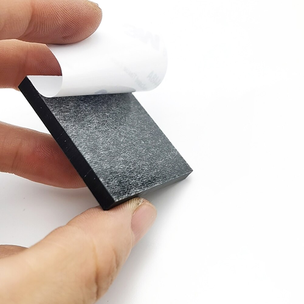 4pcs Black Rectangle Silicone Rubber Sheet 3M Self... – Grandado