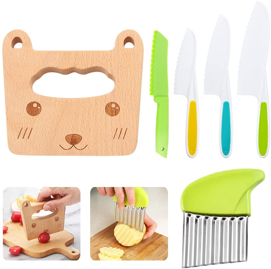 Hout Kids Keukenmes Peuter Mes Set Keukenmessen Gr... – Grandado