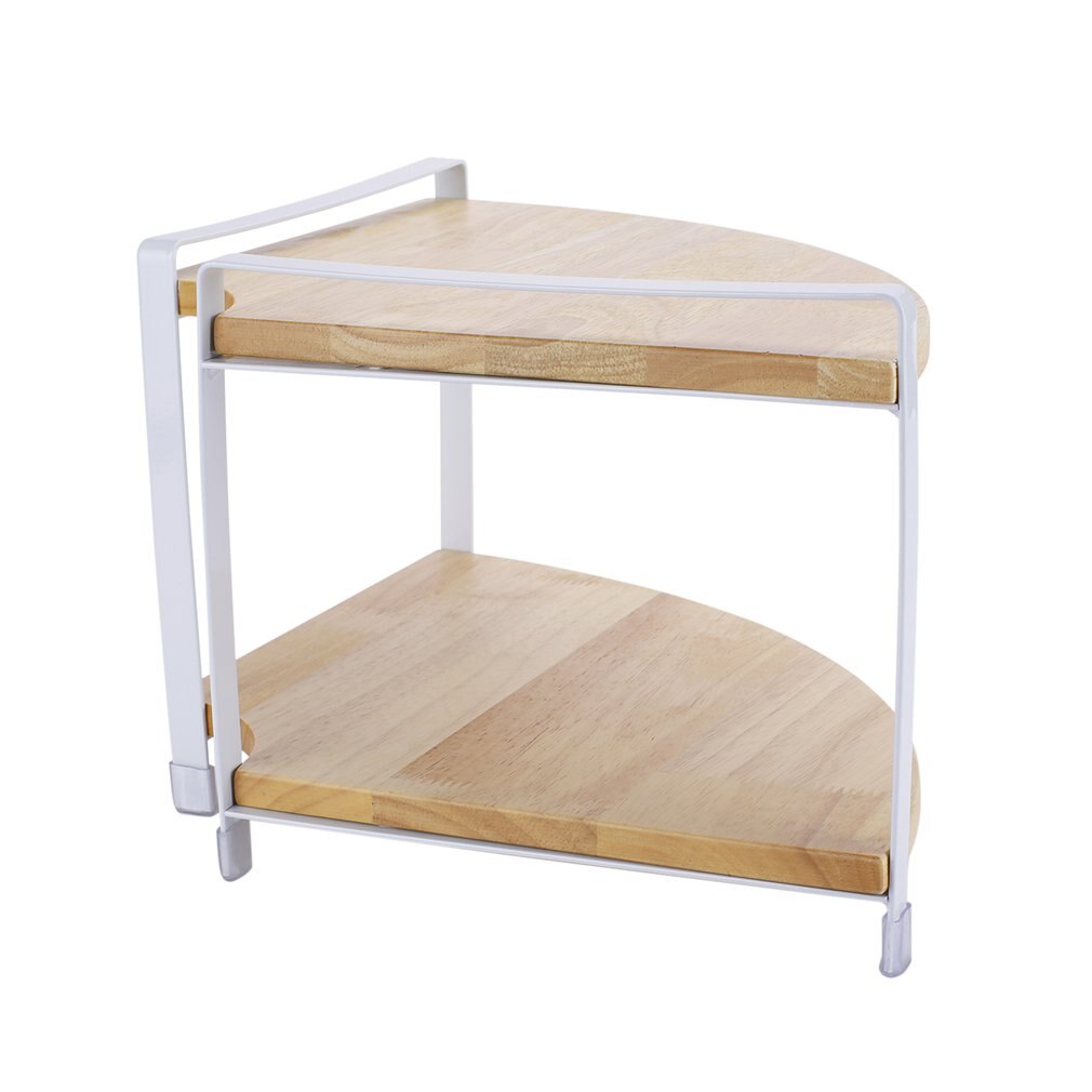 2 Layer Kitchen Solid Wood Stand Fan Shaped Corner... – Grandado