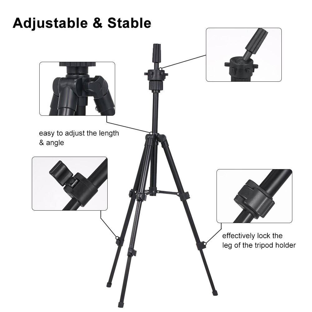Metal Tripod Stand + Thick Leg Adjustable Block Wi... – Grandado