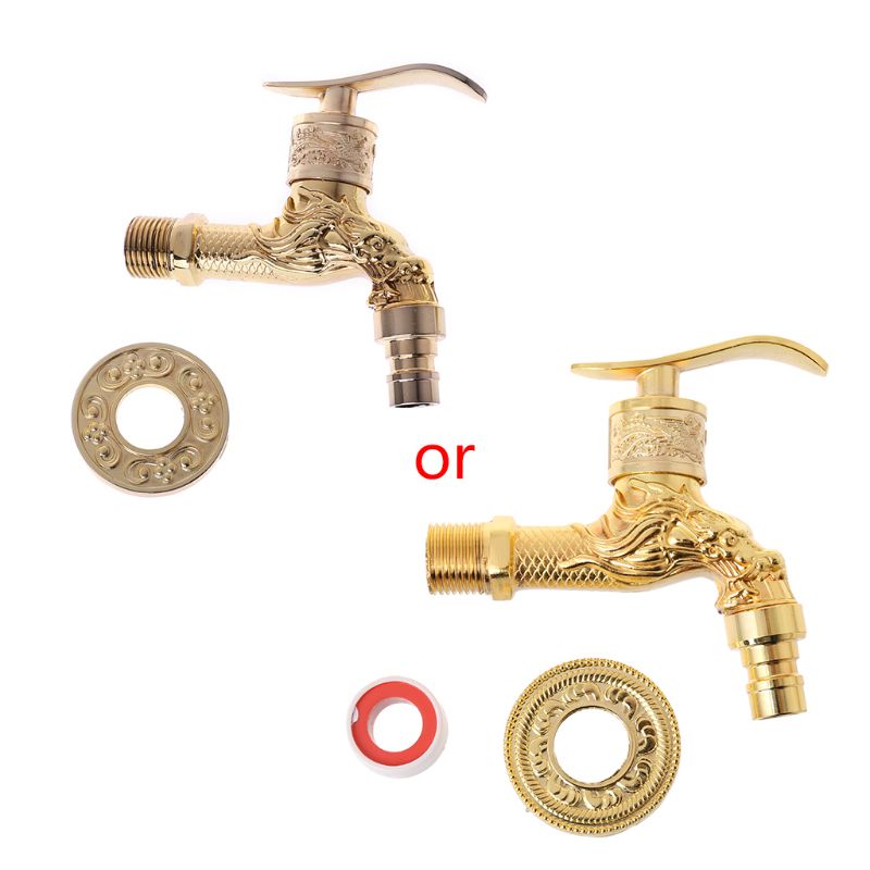 Wall Mounted Antique European Water Tap Carved Gol... – Grandado