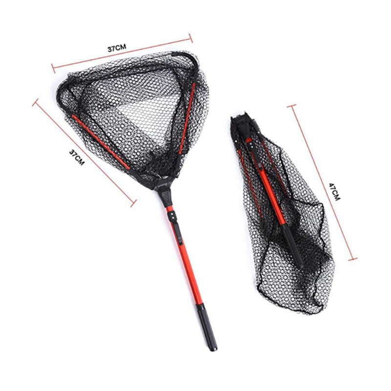 49cm Fly Fishing Net Portable Mesh Soft Rubber alu... – Vicedeal