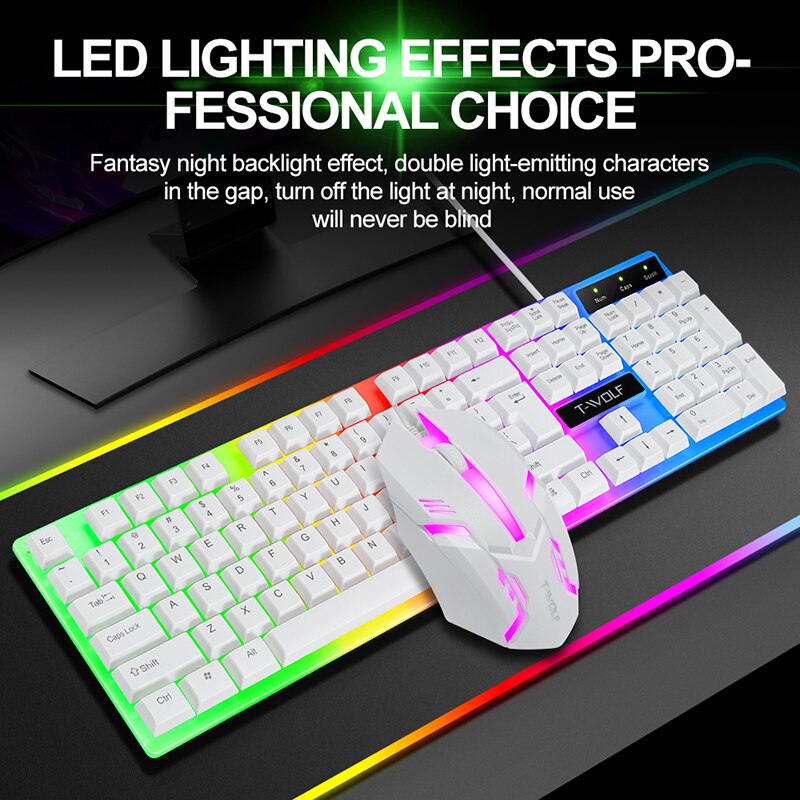 Keyboard Mouse Set Wired Gaming Mouse And Keyboard... – Grandado