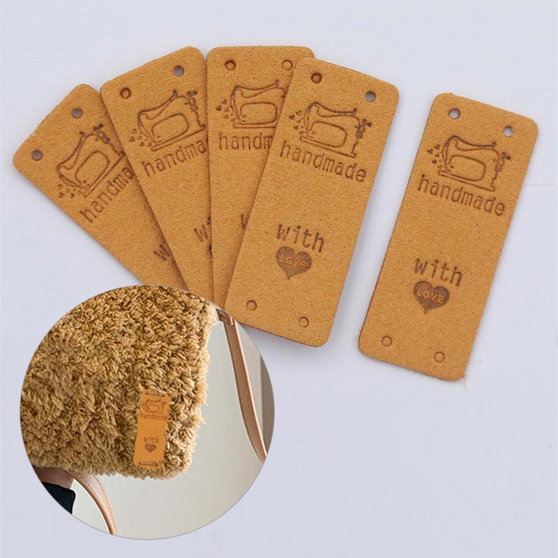 10pcs PU Leather Tags Handmade Clothes Sew embosse... – Grandado