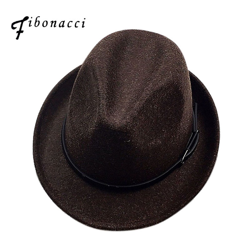 Fibonacci Fedoras Wool Felt Solid Color Jazz Small... – Grandado