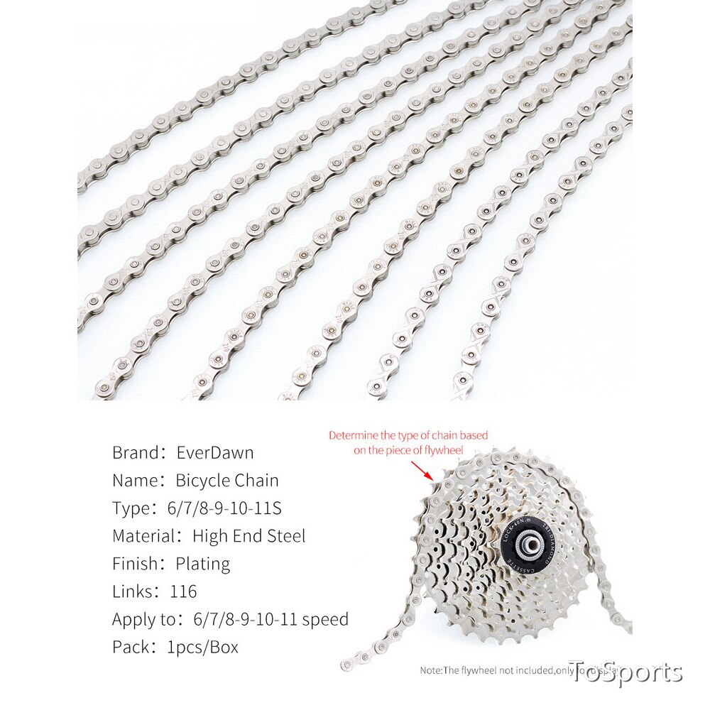 Bicycle Bike Chain 6 7 8 9 10 11 Speed Mountain Bi... – Grandado