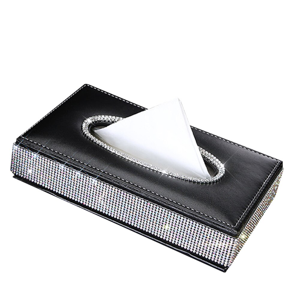 PU Leather Rhinstone Tissue Box Center Console Car... – Vicedeal