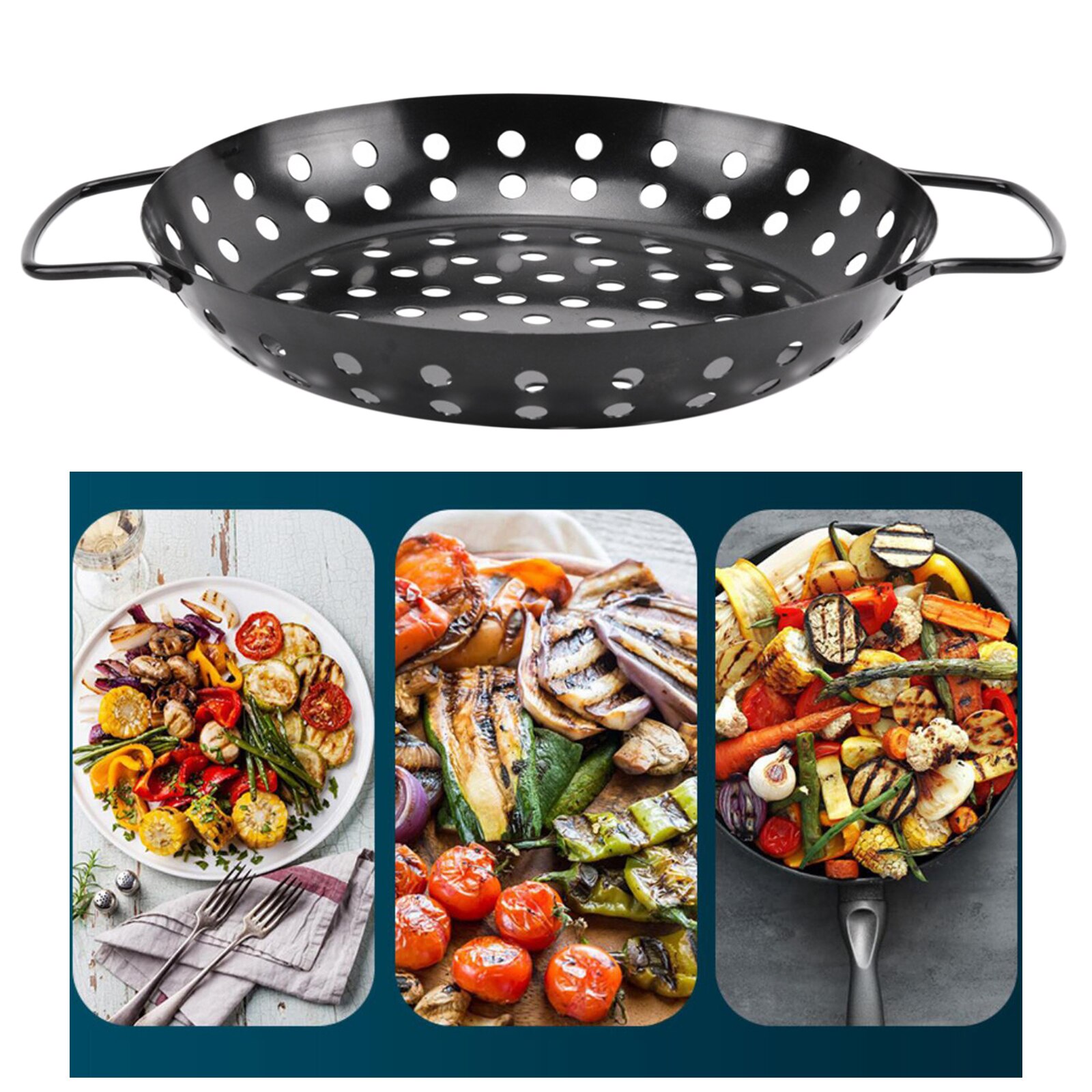 Carbon Steel BBQ Grill Pan Barbecue Grilling Tray ... – Grandado