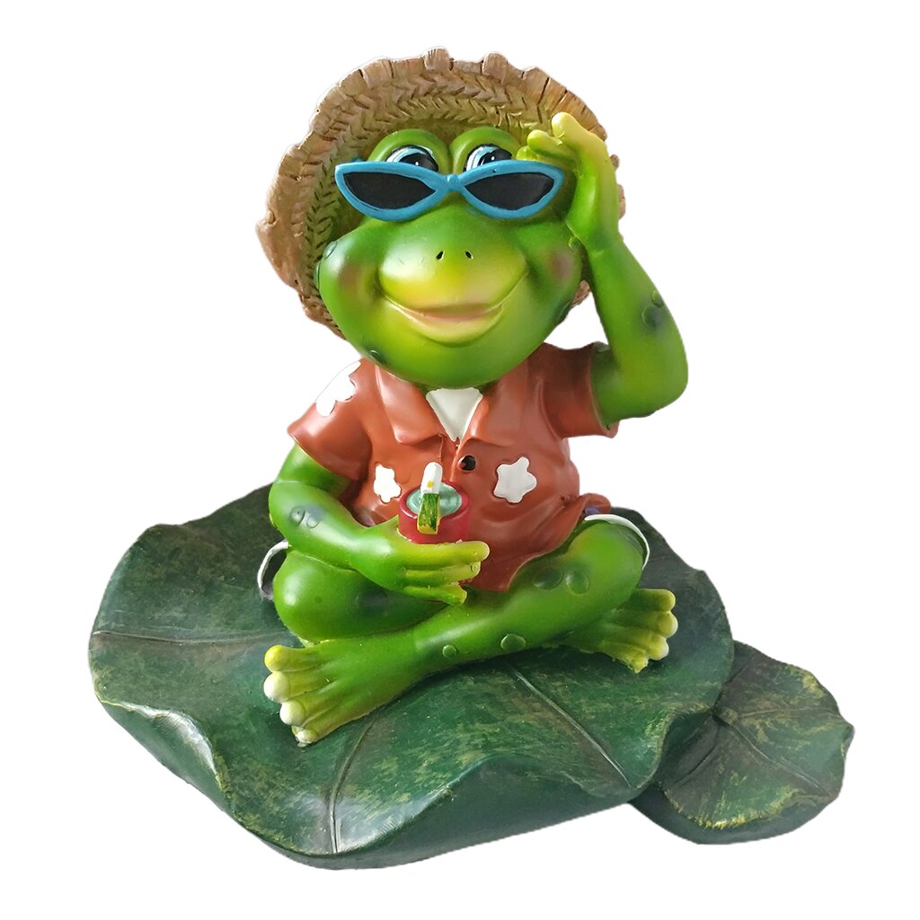 Vivid Animal Statue Duck Frog Figurines Lawn Ornam... – Grandado