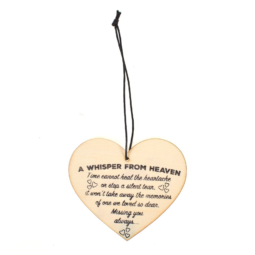 Wooden Heart Plaque A Whisper From Heaven Memorial... – Grandado