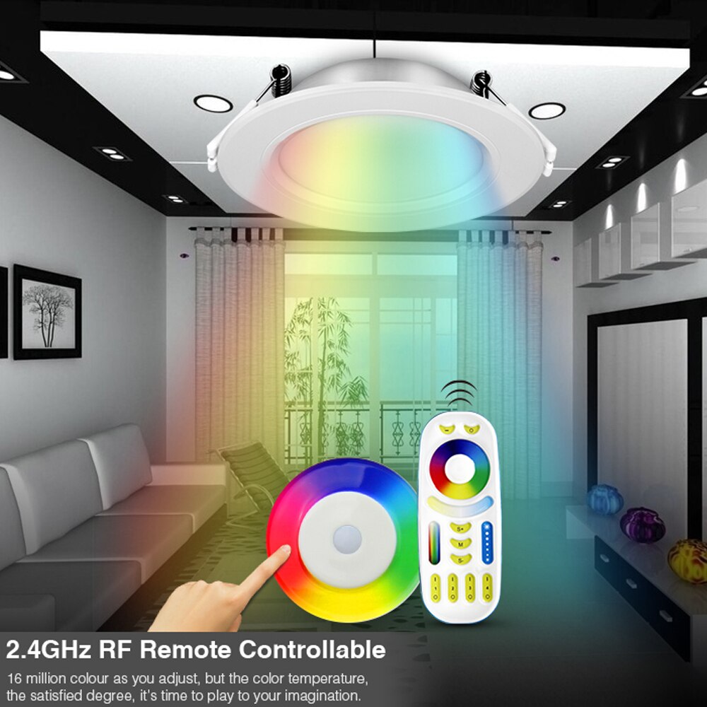 Ultra Thin RGB CCT Dimmable Round LED Panel Lamp 6... – Vicedeal