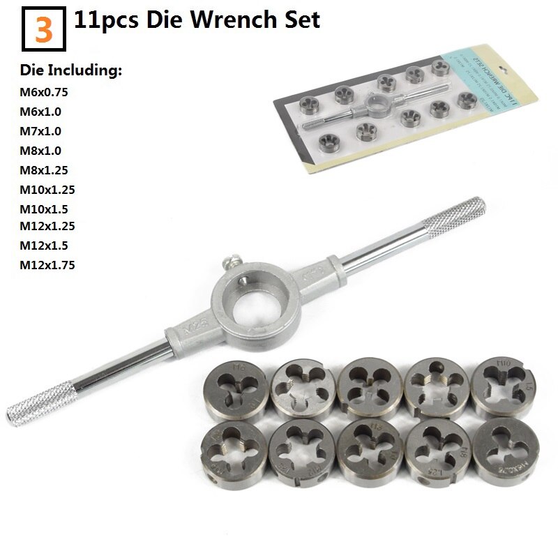 6/8/11pcs M3-M12 Metric Die Wrench Set Alloy Steel... – Grandado