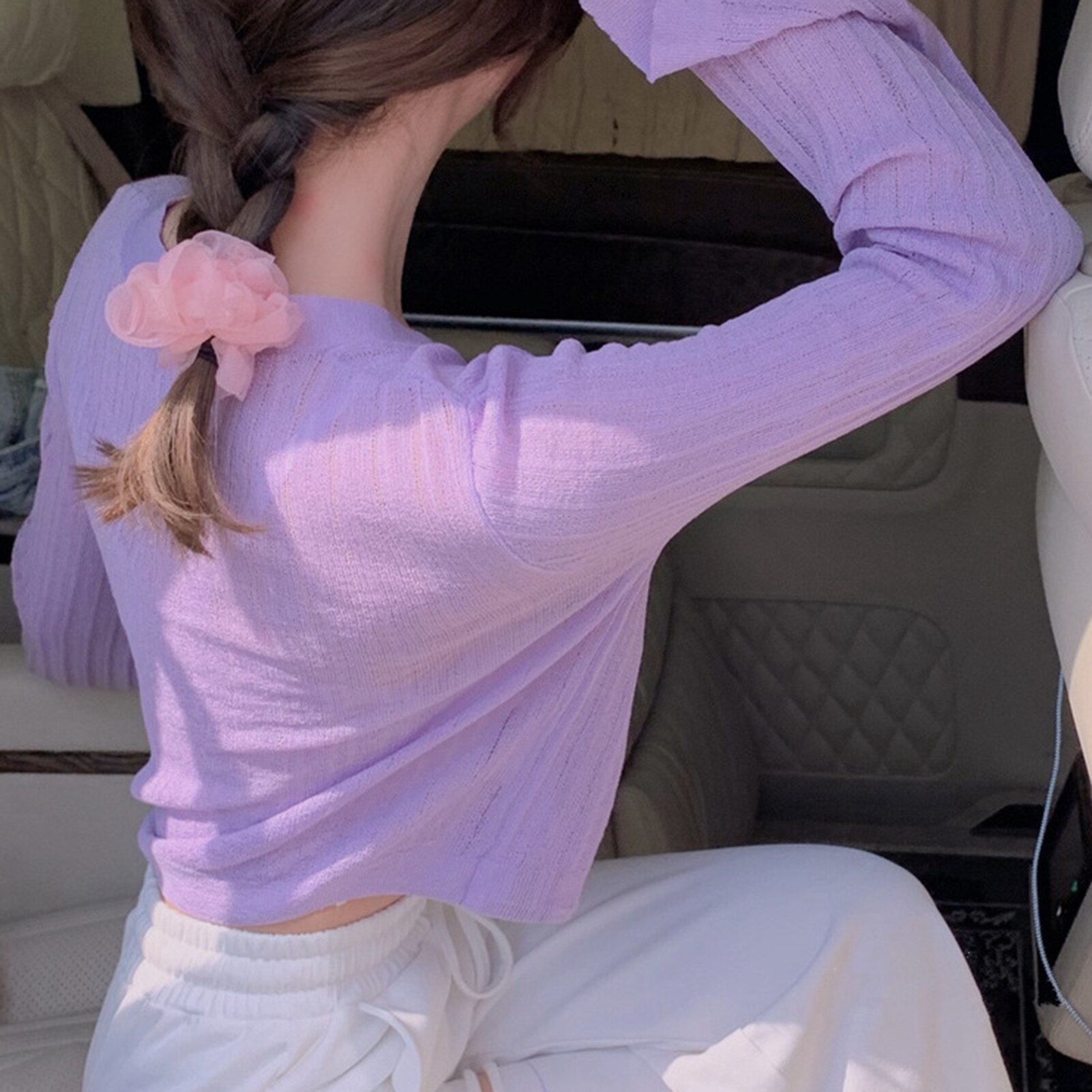 Women Long Flare Sleeve Buttons Solid Color Anti S... – Grandado