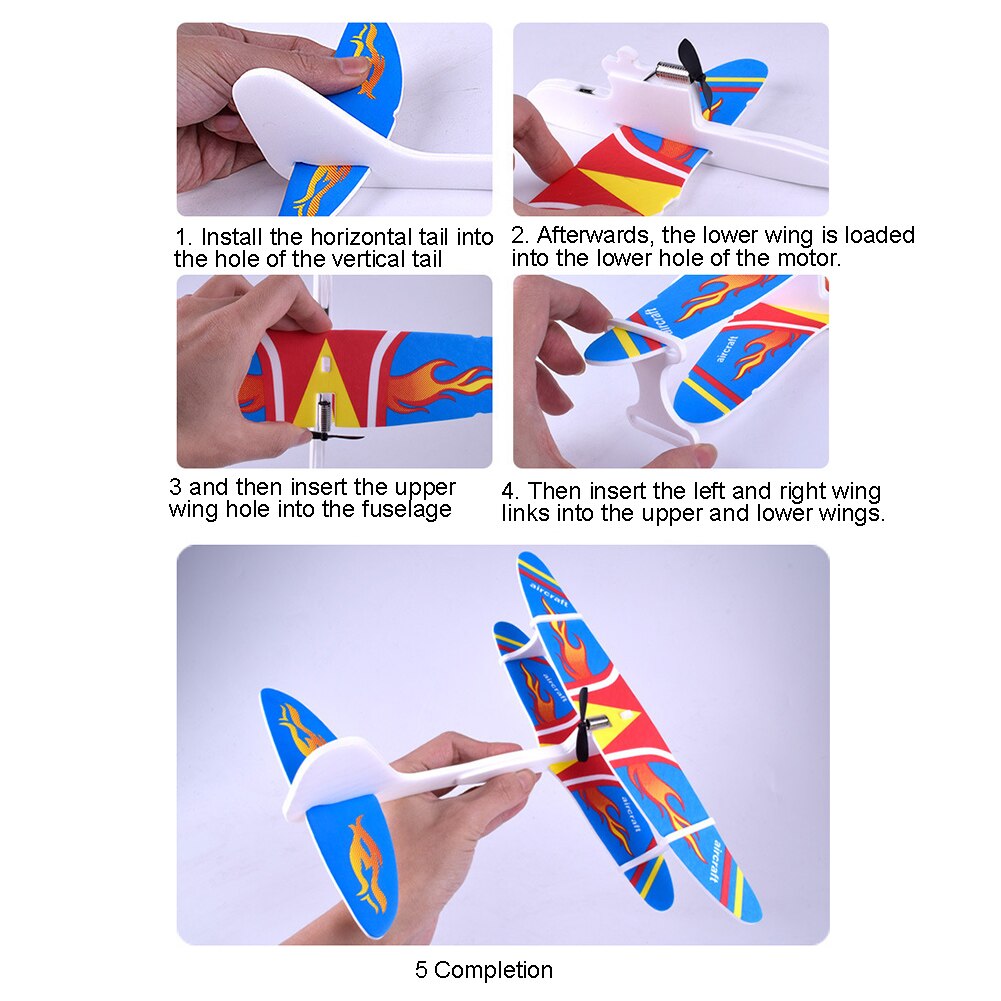 Hand Throwing Airplane Free-flying Fix Wing Foam C... – Grandado