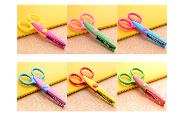 6 Pcs/Set Laciness Metal Scissor for School Statio... – Grandado