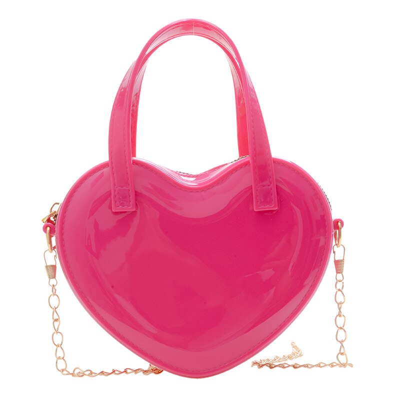 Jelly Pvc Heart Shaped Chain Shoulder Bag for Wome... – Grandado