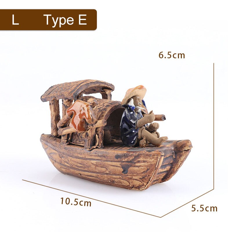 Ceramic Craft Boat Fish Tank Landscaping Garden Ro... – Vicedeal