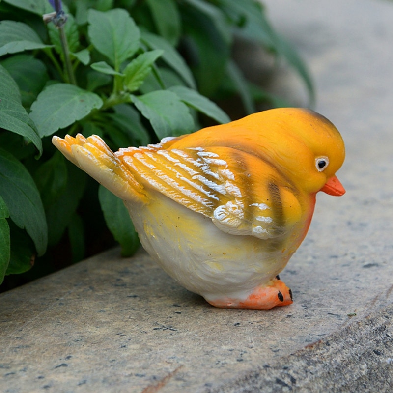 Cute Artificial Resin Birds Lawn Figurine Ornament... – Grandado