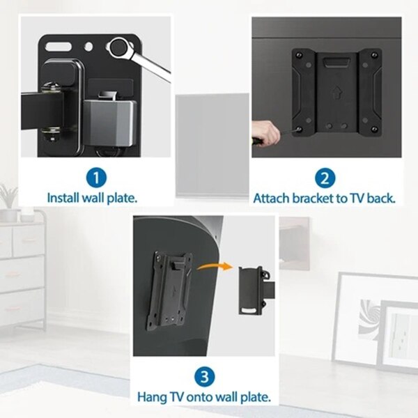 Free-Angle Adjustable Wall-Mounted TV Bracket Wall... – Vicedeal