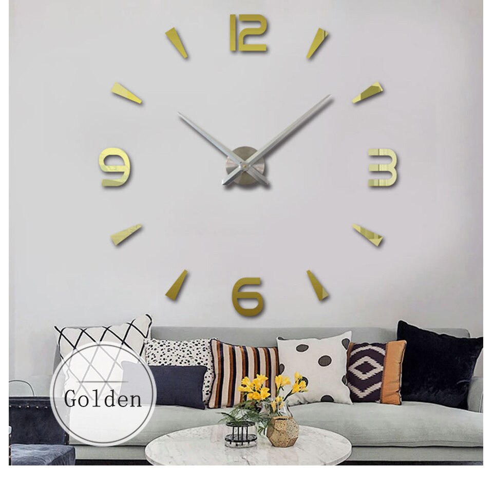 Acrylic + EVA DIY Wall Clock 3D Wall Stickers Livi... – Vicedeal