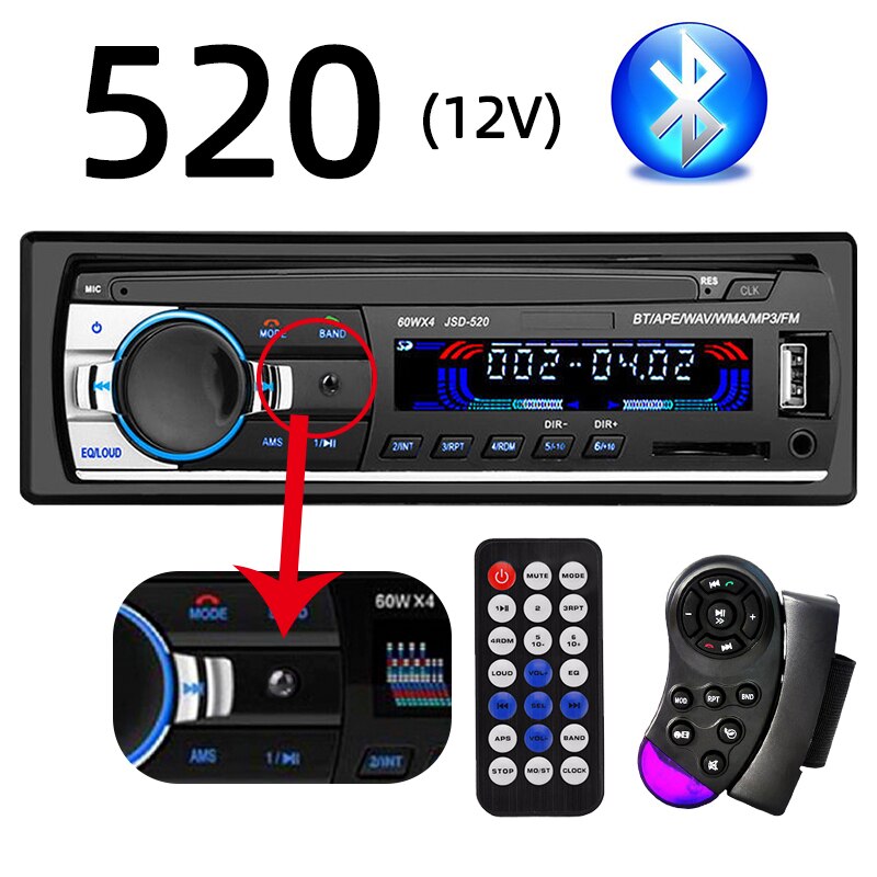 Autoradio mp3 soitin fm usb sd kortti 1 din kauko... – Grandado