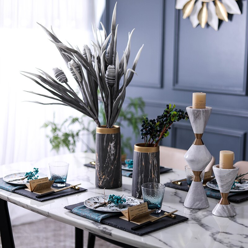 Black Gold White Ink Texture Ceramic Home Decorati... – Vicedeal