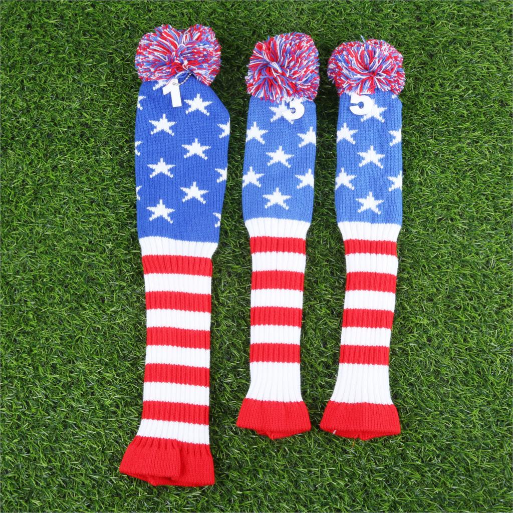 3Pcs No.1 3 5 Stars & Stripes Gebreide Stof So... – Grandado