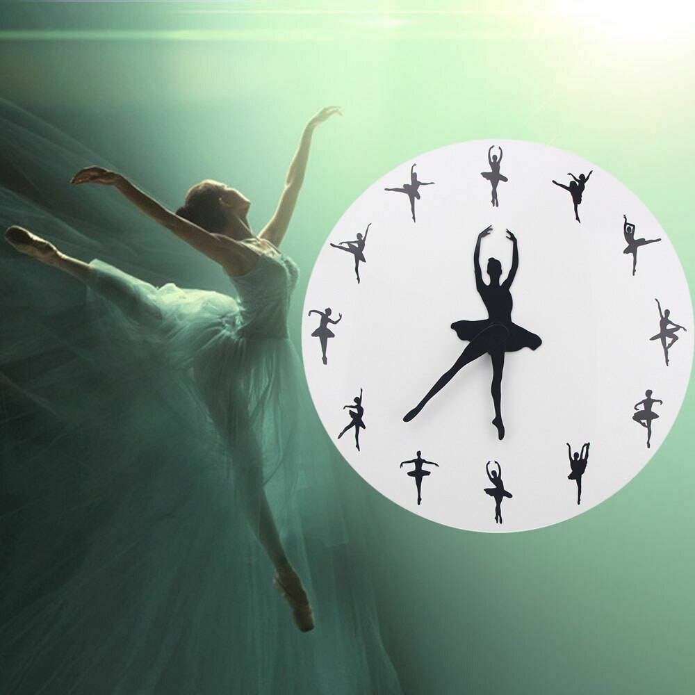 Ballet Time Wall Clock Ballerina Wall Clock Yoga P... – Grandado