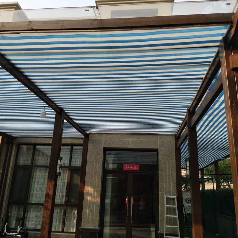 95% Blue Net Sunshade Net Awning Sail Outerdoor Pl... – Grandado