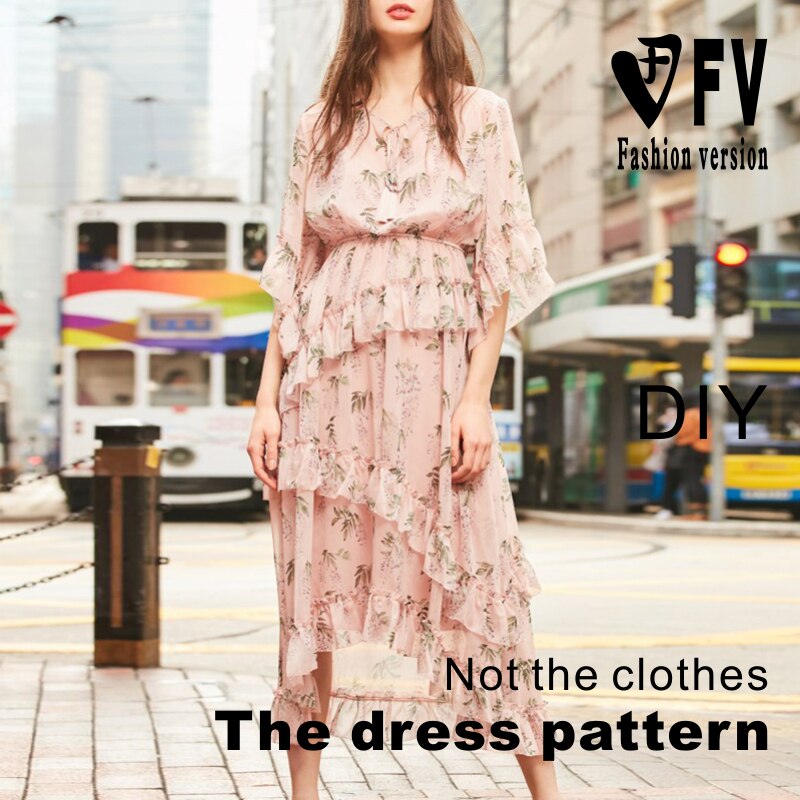 Clothing Making Women's Chiffon Dress Pattern Cutt... – Grandado