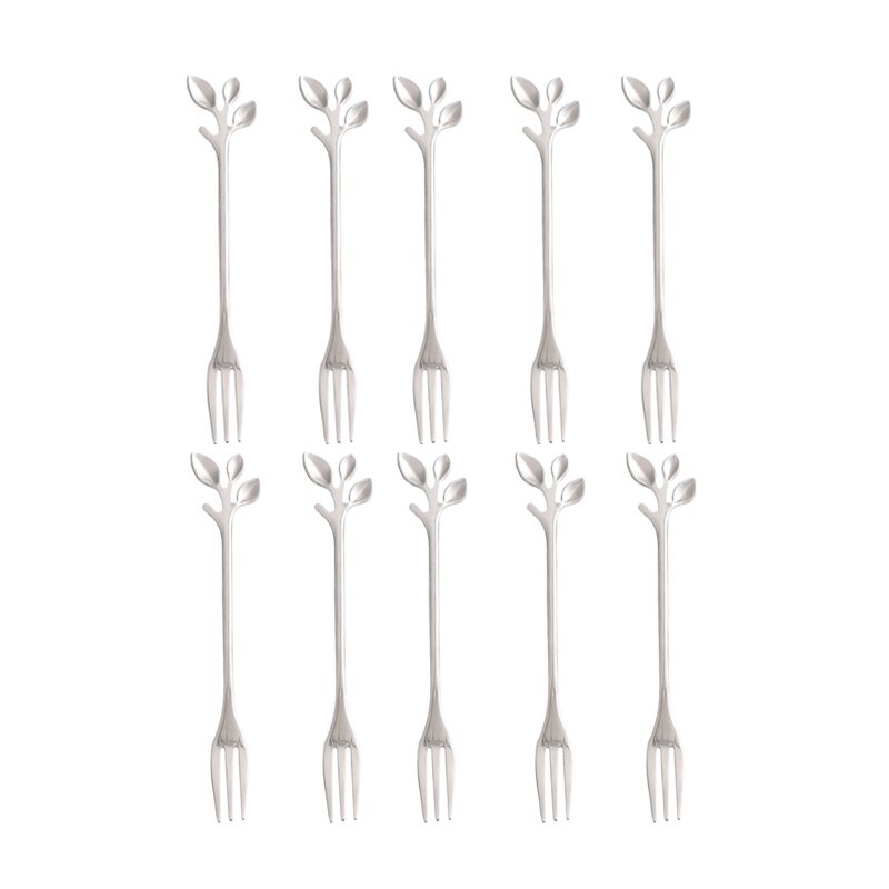 Metallblad kaffe kaka sked gaffel dessert servis t... – Grandado