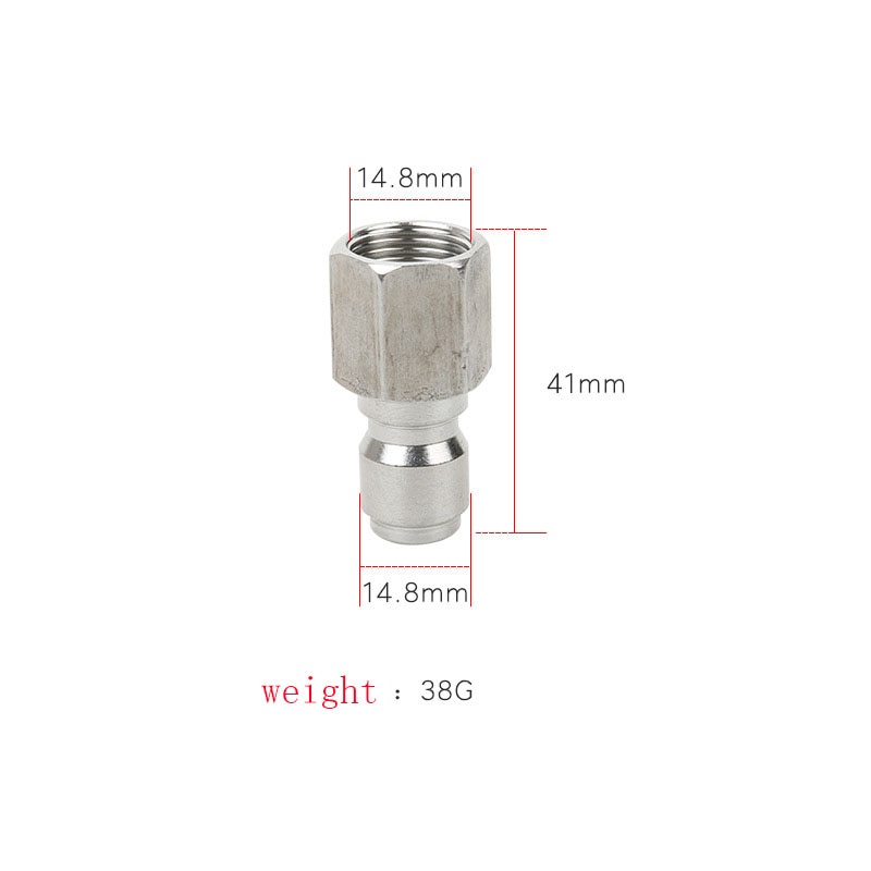 High Pressure Washer Car Washer Stainless Steel Connector Adapter 3/8 ...