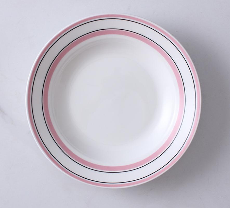 Line Ceramic Plates Nordic Breakfast Dessert Cake ... – Grandado