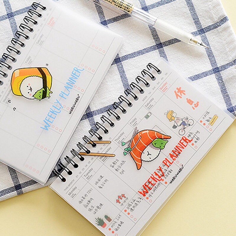 Kawaii Transparante PP Spoel Week Plan Notepad Mem... – Vicedeal