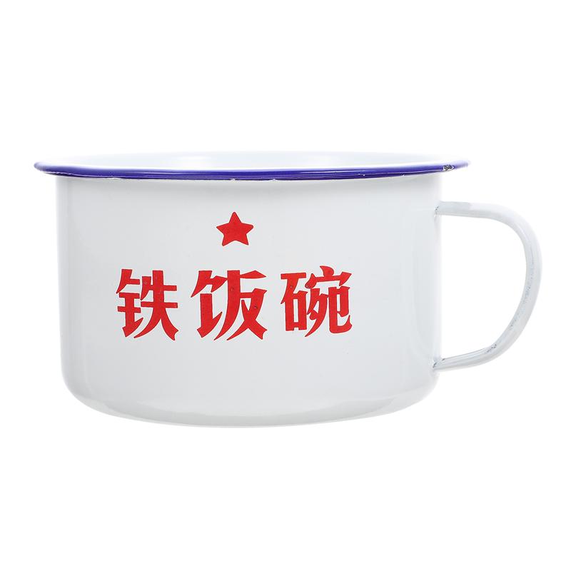 1 Set Retro Style Food Bowl Enamel Bowl Metal Hand... – Grandado