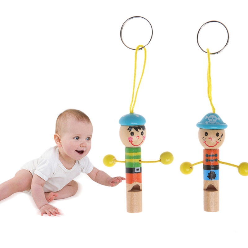 Cartoon Baby Kids Wooden Toy Mini Whistle Pirates ... – Grandado
