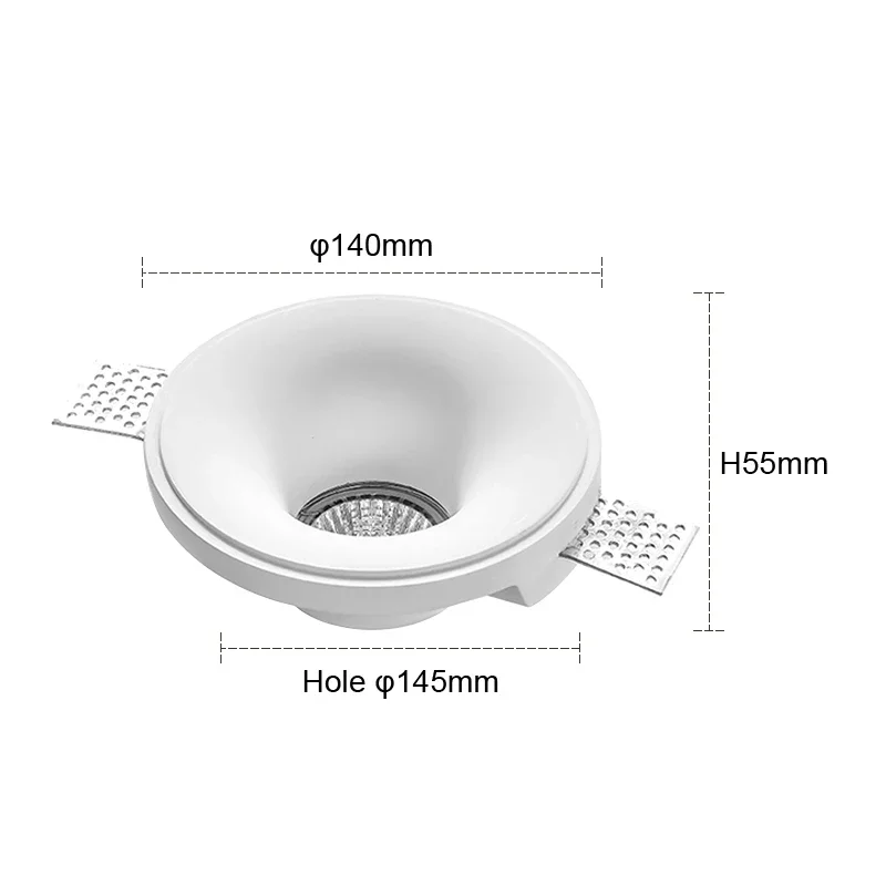 Recessed Gypsum Downlight Ceiling Light GU10 LED A... – Grandado