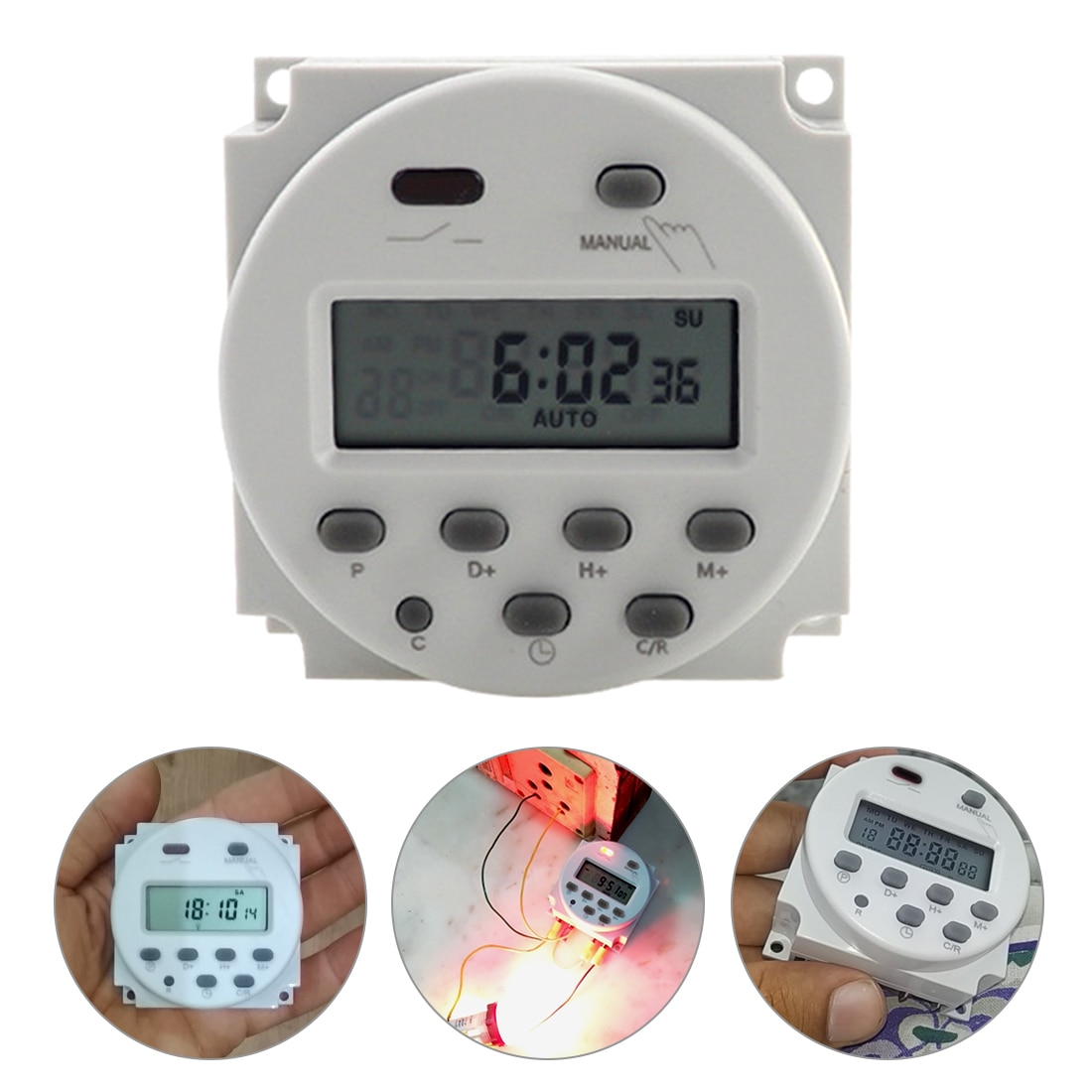 Interruptor temporizador programable 12V 24V 220V ... – Grandado