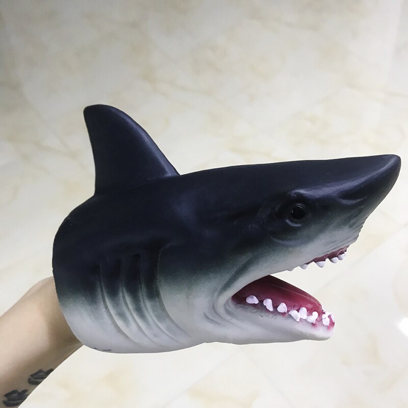 Realistic Shark Hand Puppet Soft Plastic Mouth Free Deformation ...